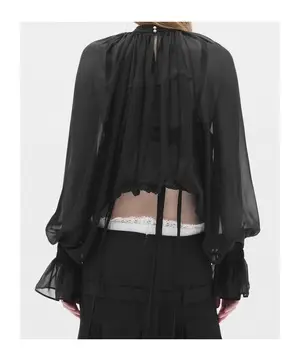 ANN DEMEULEMEESTER Celin Baloon Top With Drawstrings