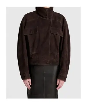 Nour Hammour Long-sleeve Leather Jacket