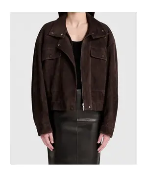 Nour Hammour Long-sleeve Leather Jacket