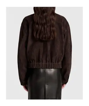 Nour Hammour Long-sleeve Leather Jacket