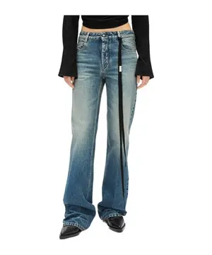 ANN DEMEULEMEESTER Faded-effect Jeans - Sky-blue