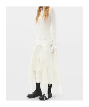 ANN DEMEULEMEESTER Tessie Serafino Ruffled Asymmetric Dress