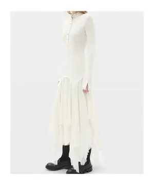 ANN DEMEULEMEESTER Tessie Serafino Ruffled Asymmetric Dress