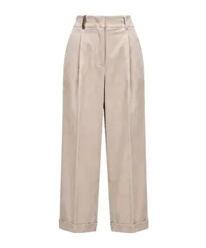 Peserico Pleated-cuff Casual Trousers - Nude