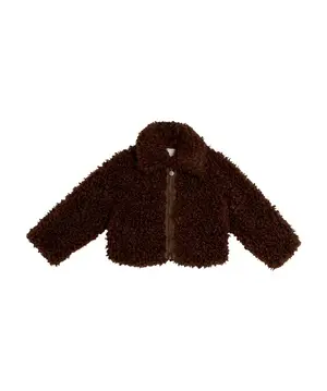 Stella McCartney Faux-shearling Zip-up Coat - Brown