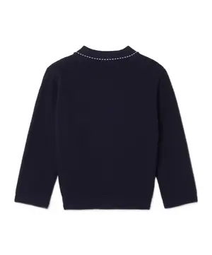 Versace Contrast-stitch Waffle-knit Cardigan