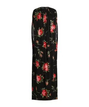 Dolce & Gabbana Floral-print Maxi Dress - Black