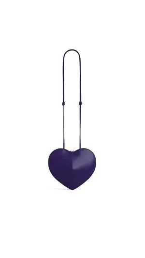 Alaïa Le Cœur Bi-material Bag In Leather - Iris Color
