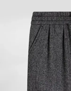Dolce & Gabbana Herringbone Drawstring Trousers