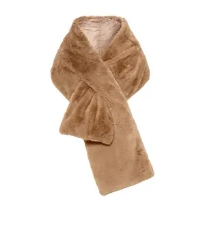 Max Mara Faux-fur Wrap Stole - Clay