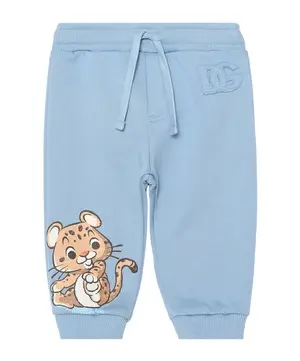 Dolce & Gabbana Leopard-embellished Track Pants - Blue
