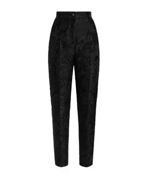 Dolce & Gabbana Jacquard Trousers - Black
