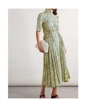 Bottega Veneta High-necked Short-sleeved Dress