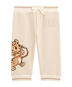 Dolce & Gabbana Leopard-motif Track Pants - Nude
