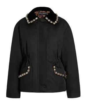 Dolce & Gabbana Embellished-collar Jacket - Black