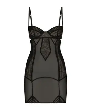 Dolce & Gabbana Corset Tulle Mini Dress - Black