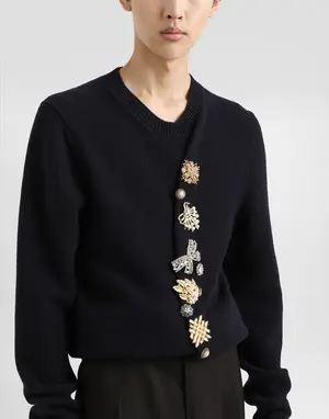 Dolce & Gabbana Brooch-detail Jumper