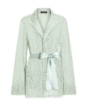 Dolce & Gabbana Lace-detail Belted Jacket