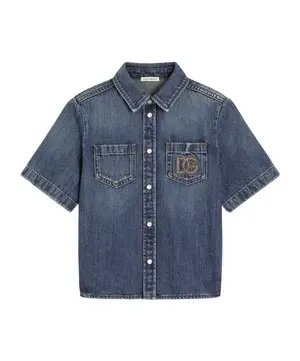 Dolce & Gabbana Denim Shirt With Logo