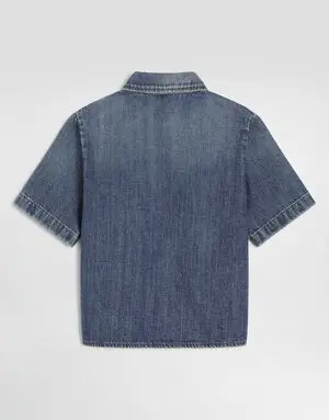 Dolce & Gabbana Denim Shirt With Logo