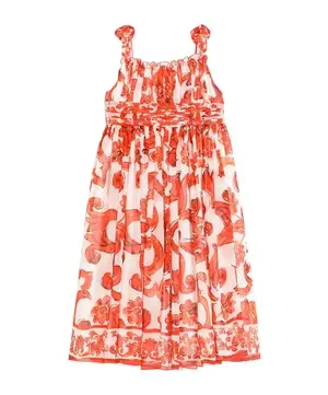 Dolce & Gabbana Majolica-print Chiffon Dress - Multi-color