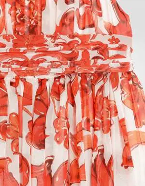 Dolce & Gabbana Majolica-print Chiffon Dress