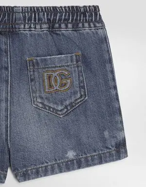 Dolce & Gabbana Denim Bermuda Shorts With Logo