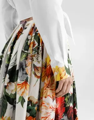 Dolce & Gabbana Flower-print Details Poplin Shirt