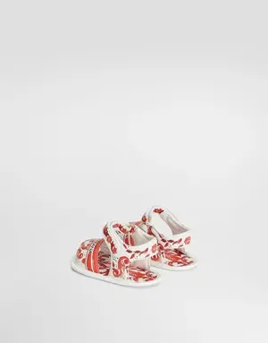 Dolce & Gabbana Majolica-print Lambskin Sandals
