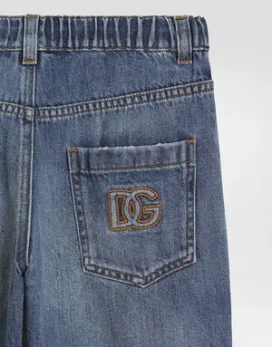 Dolce & Gabbana Denim Bermuda Shorts With Logo