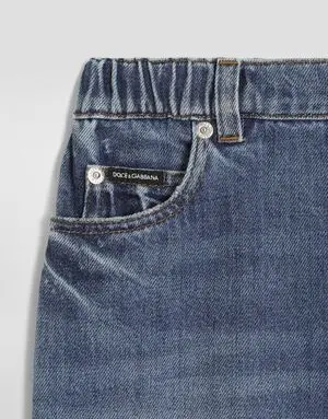 Dolce & Gabbana Denim Bermuda Shorts With Logo