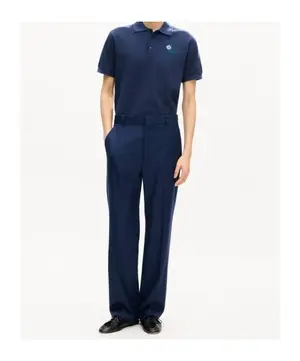 Kenzo Straight Tailored Pants In Virgin Wool