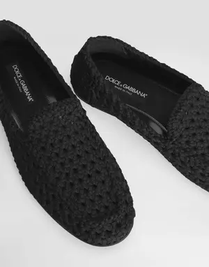 Dolce & Gabbana Slippers In Woven Fabric