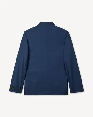 Kenzo Single Breasted Kimono Tailored Jacket In Viring Wool
