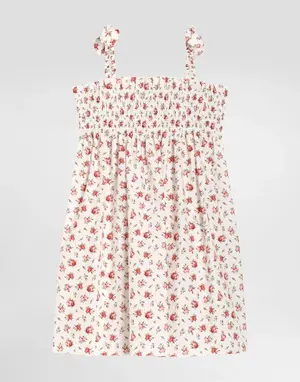 Dolce & Gabbana Floral-print Shirred Dress