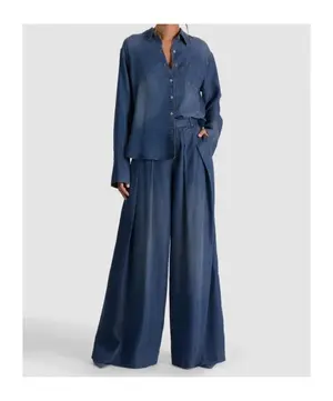 ALICEOLIVIA Denim Button-down Shirt
