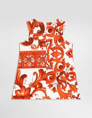 Dolce & Gabbana Majolica-print Dress With Interlock Bloomers