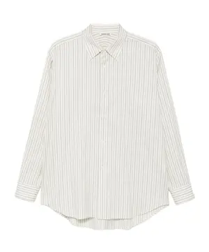 Auralee Striped Long-sleeve Shirt
