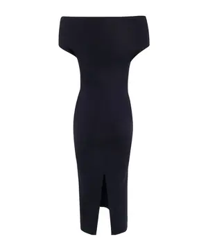 Alberta Ferretti Cut-out Off-the-shoulder Midi Dress