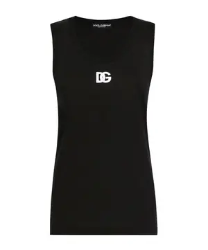 Dolce & Gabbana Dg Logo Tank Top - Black