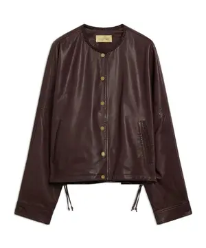 Momoni Kaldor Leather Jacket - Brown