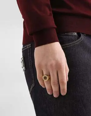 Dolce & Gabbana Logo-embossed Ring - Yellow