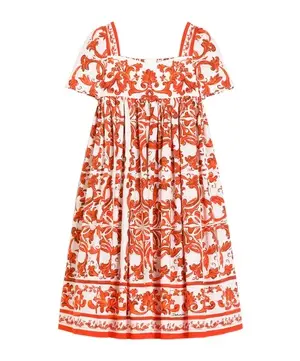 Dolce & Gabbana Majolica-print Poplin Dress - Multi-color