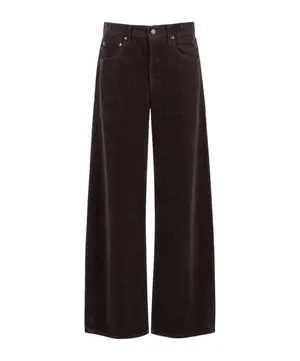 AGOLDE Low Curve Corduroy Pants - Dark Brown
