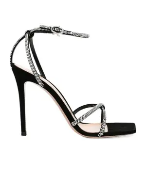 GIANVITO ROSSI Cystal-embellished Suede Sandals
