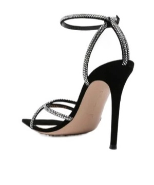GIANVITO ROSSI Cystal-embellished Suede Sandals