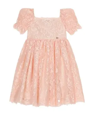 Dolce & Gabbana Short-sleeve Lace Dress - Pink
