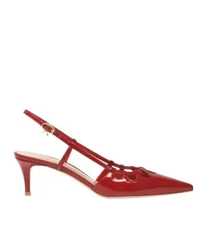 GIANVITO ROSSI 55mm Eloise Cut-out Heeled Pumps - Red