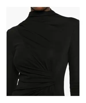 ERMANNO FIRENZE Draped Asymmetric Midi Dress