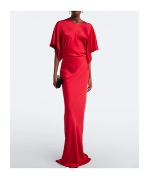 Norma Kamali Draped Satin Gown